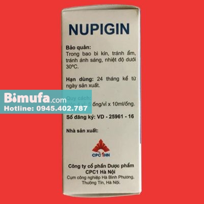 Thuốc Nupigin: Công dụng, liều dùng, lưu ý tác dụng phụ