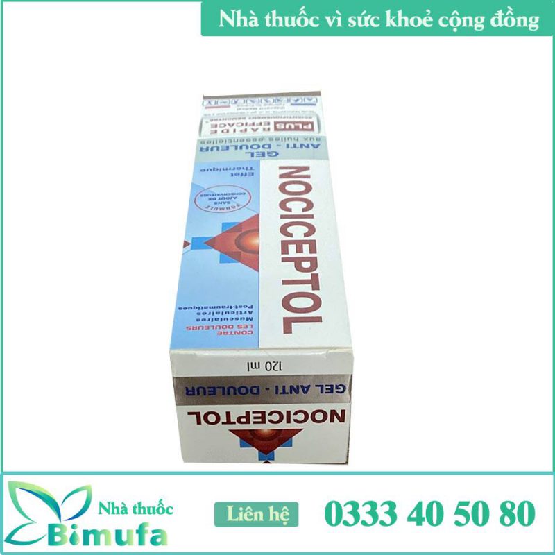 Thuốc Nociceptol Gel 120ml: Công dụng, liều dùng, lưu ý khi sử dụng