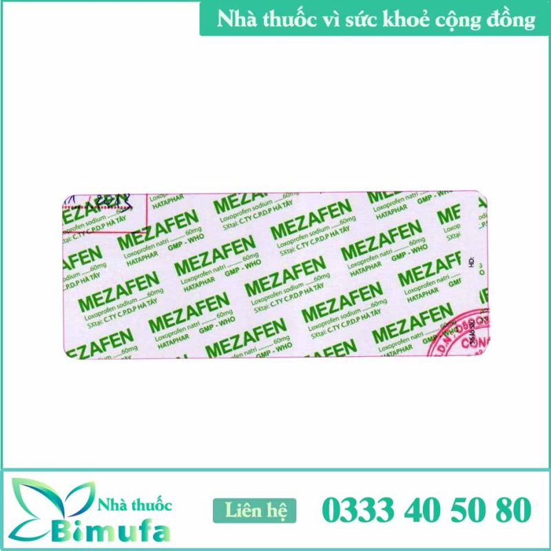 Thuốc Mezafen: Tác dụng, liều dùng, giá bán, mua ở đâu?