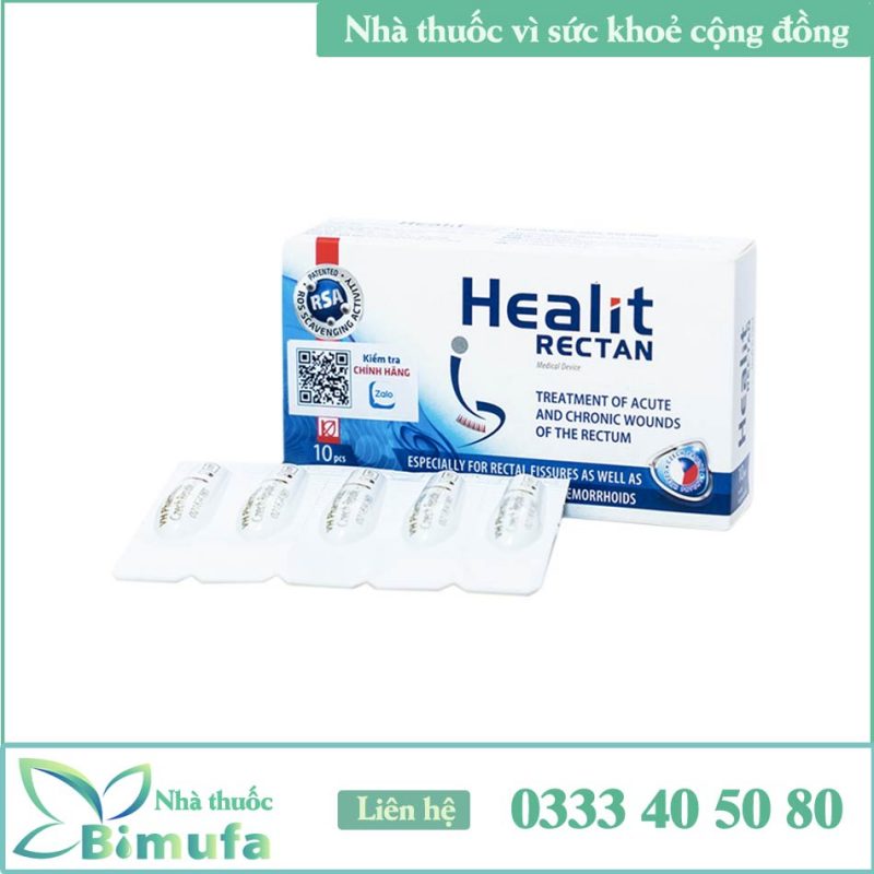 Viên đặt Healit Rectan: Thành phần, công dụng, cách dùng và giá bán?