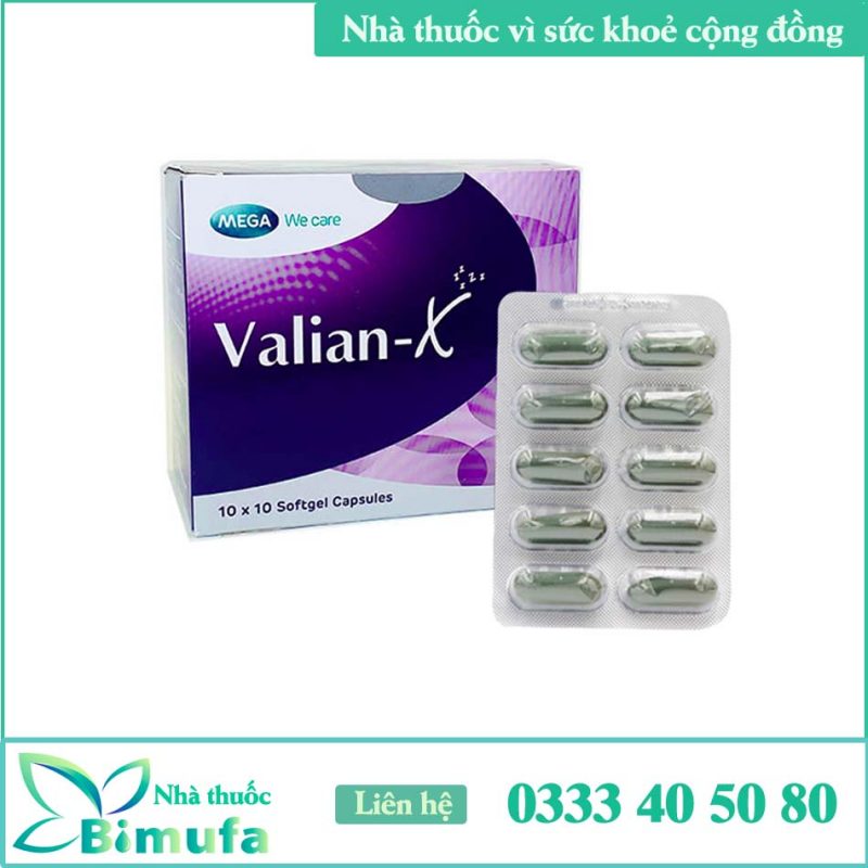 Valian X - Biện pháp điều trị lo âu, mất ngủ, suy giảm trí nhớ hiệu quả
