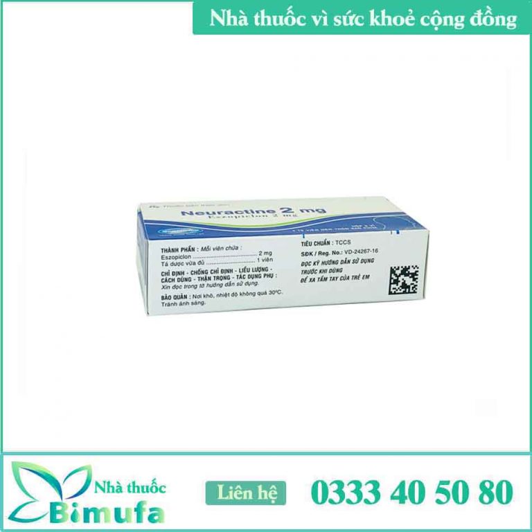 Neuractine 2mg là thuốc gì? Công dụng, Thành phần, Giá bán bao nhiêu?