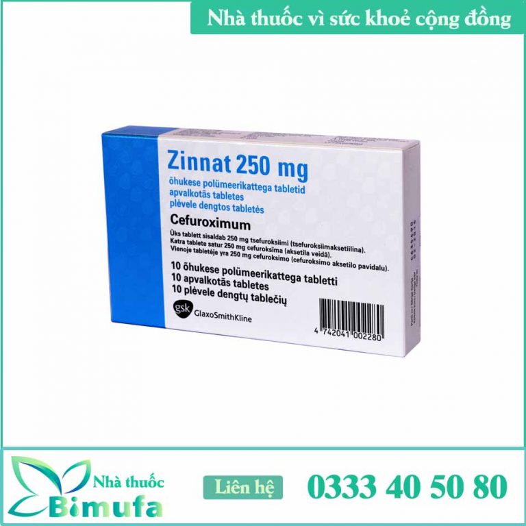 Zinnat Tablets 250mg: Thành phần, Công dụng & Giá bán