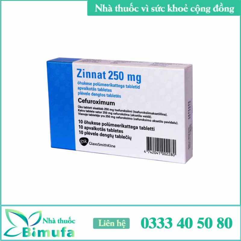 Zinnat Tablets 250mg: Thành phần, Công dụng & Giá bán