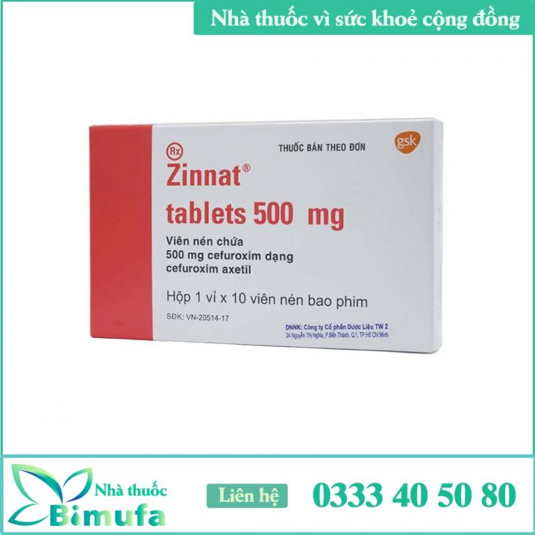 Zinnat 500mg | Thành phần, Công dụng & Giá bán