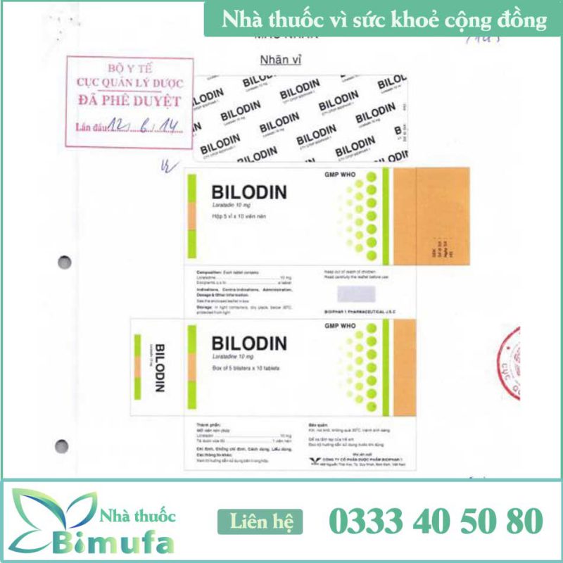 Bilodin là thuốc gì? Có công dụng gì? Giá bao nhiêu? Mua ở đâu?