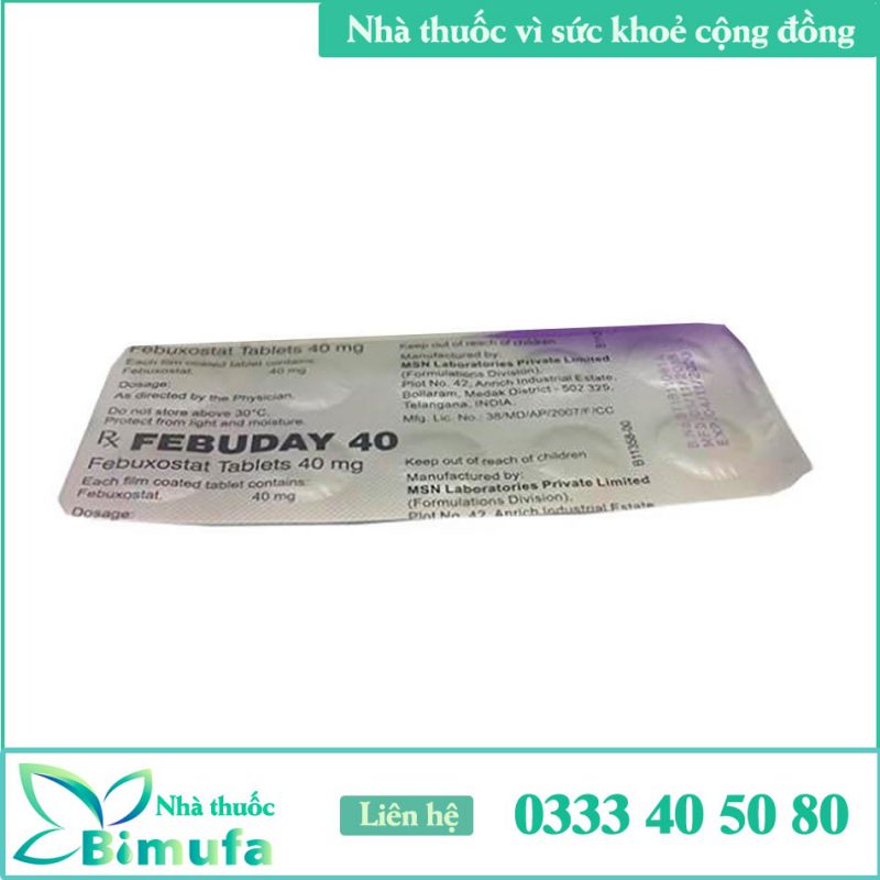 [REVIEW] Febuday 40mg là thuốc gì? Giá bán bao nhiêu? Mua ở đâu?