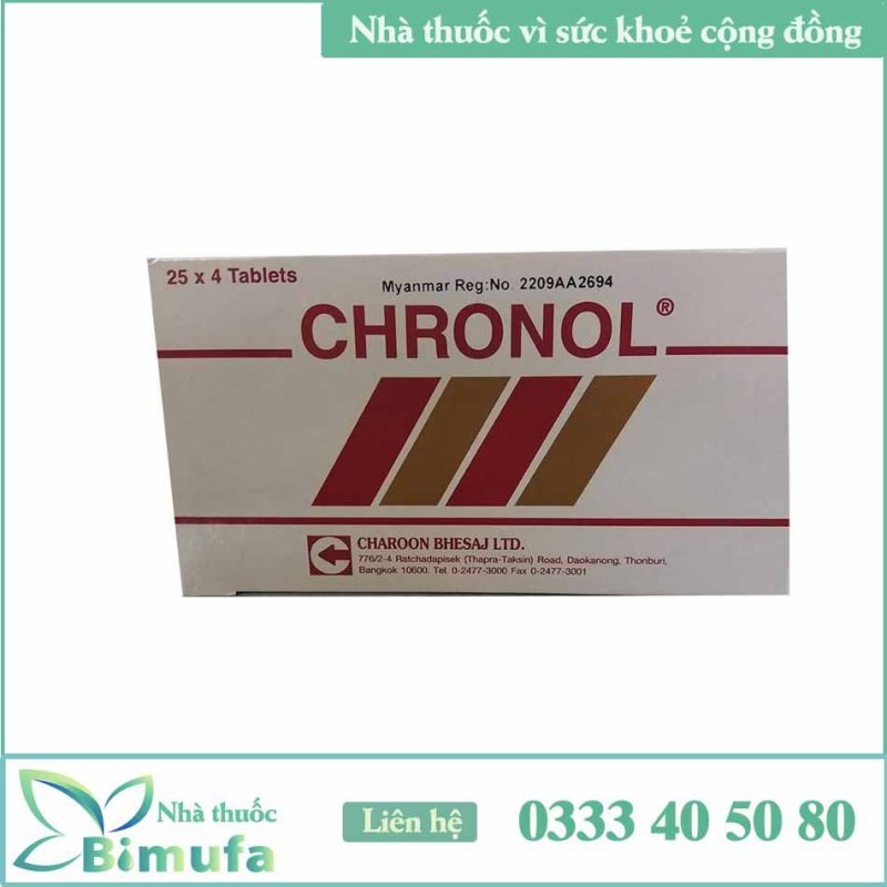Thuốc cai rượu Chronol. Công dụng. Cách dùng và giá bán của Chronol