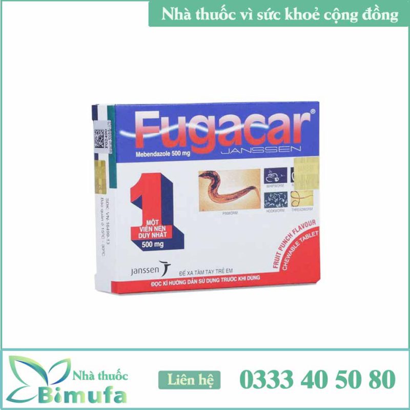 Thuốc tẩy giun Fugacar: Thành phần. Công dụng. Cách dùng. Giá bán