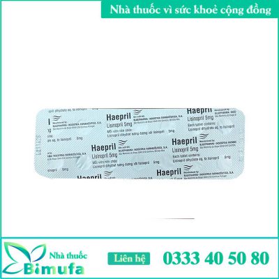 [CHÍNH HÃNG] Thuốc Haepril: Công dụng, liều dùng, giá bán