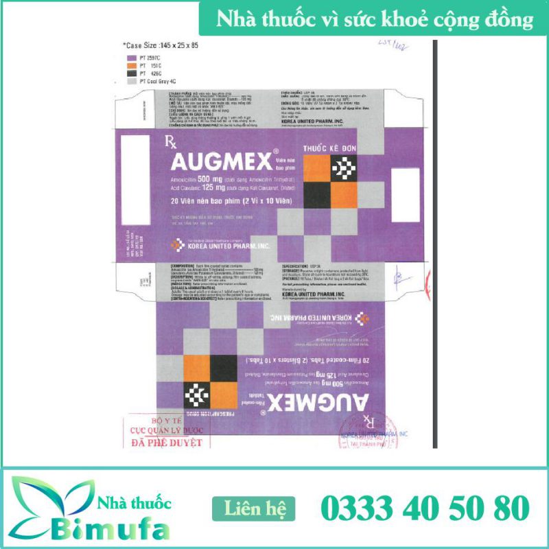 Augmex 650mg - thuốc kháng sinh sử dụng điều trị nhiễm khuẩn